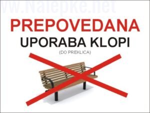 Prepovedana uporaba klopic - www.Nalepke.net
